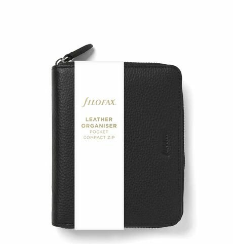 Ежедневник органайзер FILOFAX Norfolk pocket compact zip 150*125*30 натуральная кожа, black