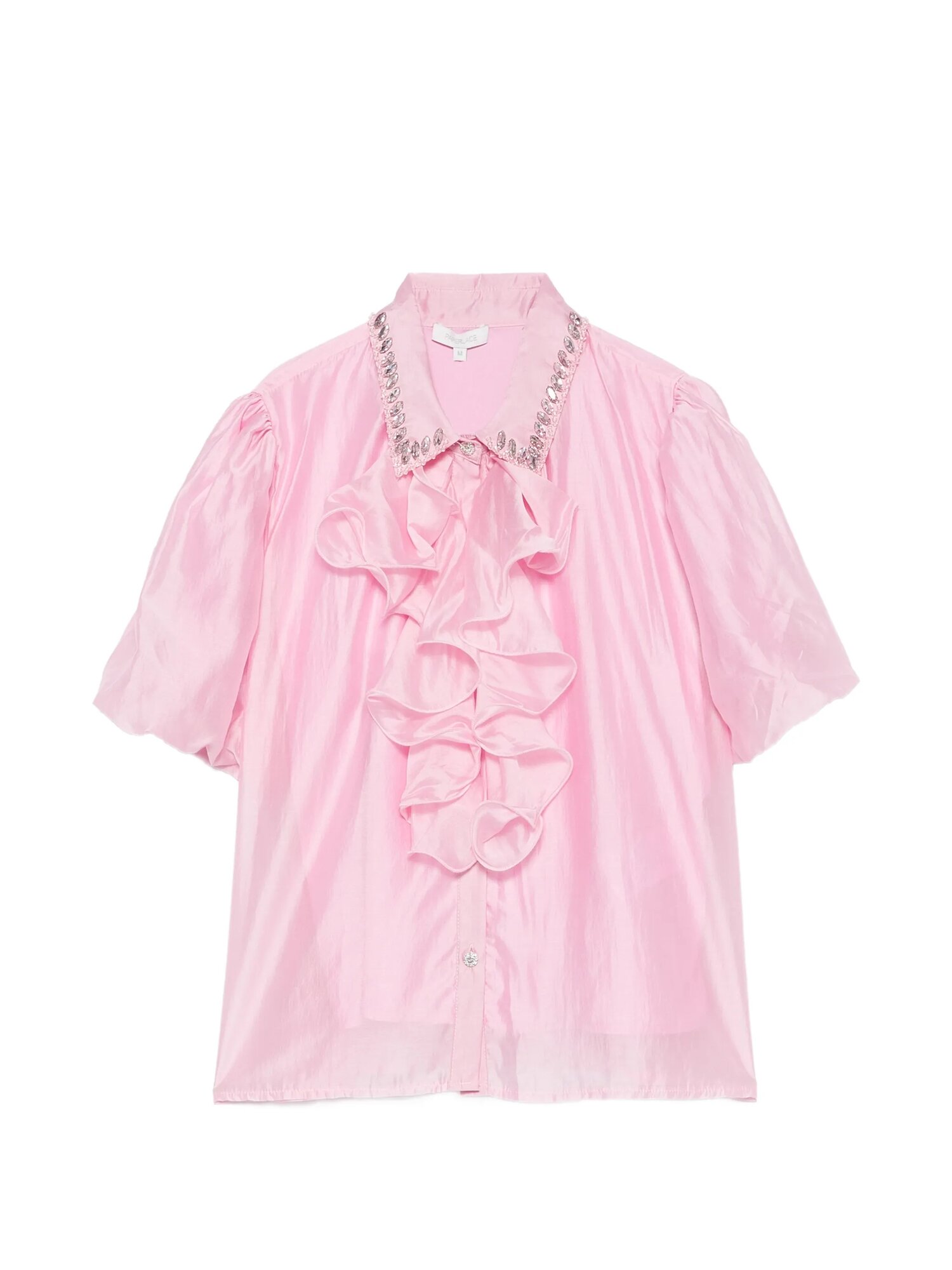 Рубашка Ruffled crystal-embellished shirt