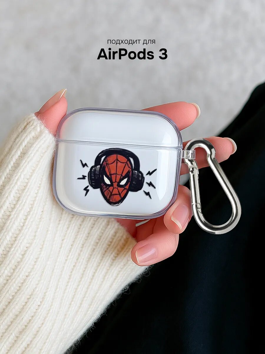 Чехол для AirPods 3 с принтом Человек паук