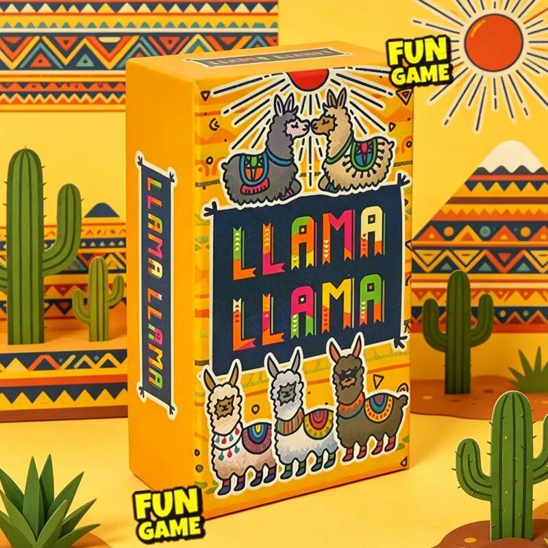 Настольная Игра LLAMA LLAMA (Лама Лама) Веселая Быстра Милая И Причудливая Быстрая Семейная Карточная Игра