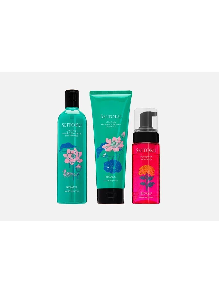 BIGAKU Seitoku Oily Scalp Refresh&Volume Up Набор для