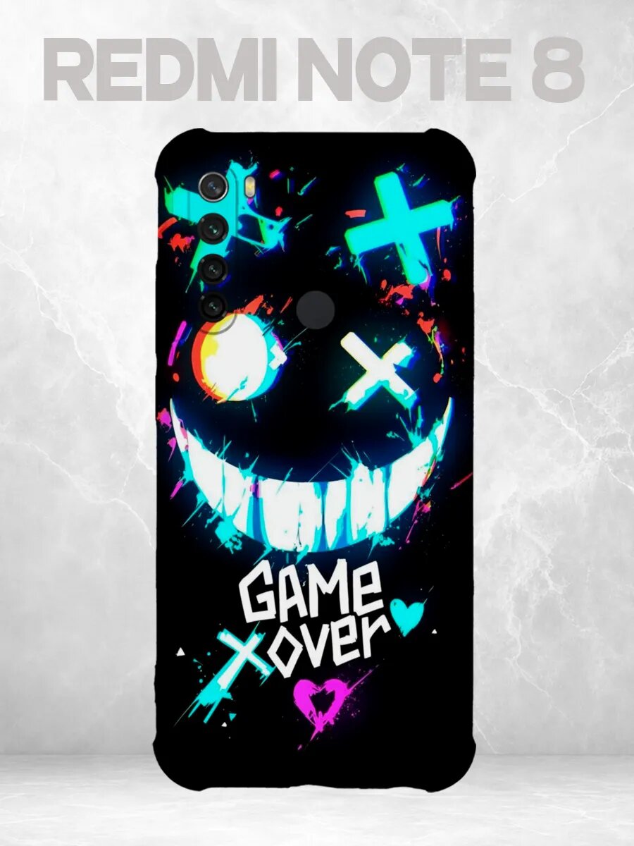 Чехол на Redmi Note 8 game over глитч
