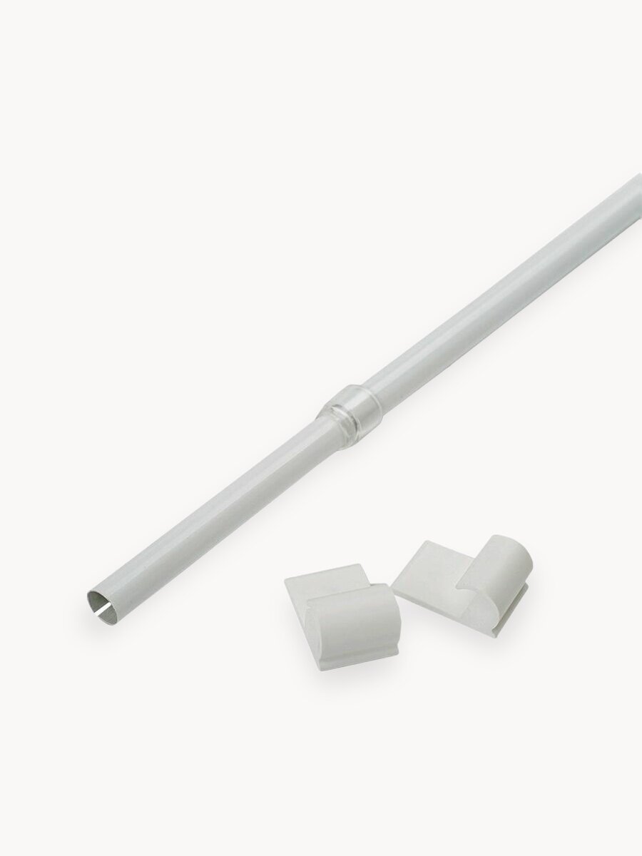 Мини карниз кафе "Виргиния" телескопический 55 см - 85 см Комплект (2 шт.)