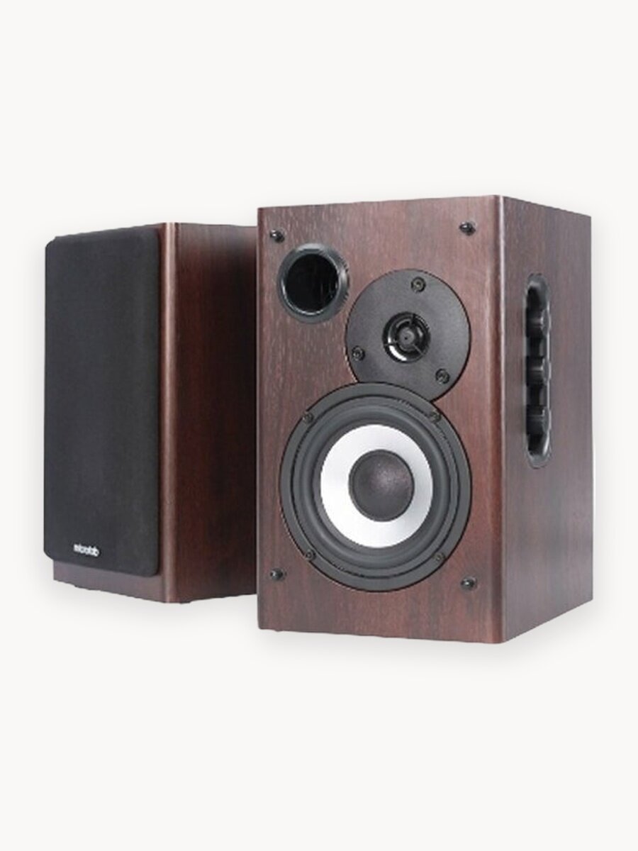 Колонки Microlab B72 мощность 24 Вт, Регуляторы уровня громкости, басов и баланса. дерево