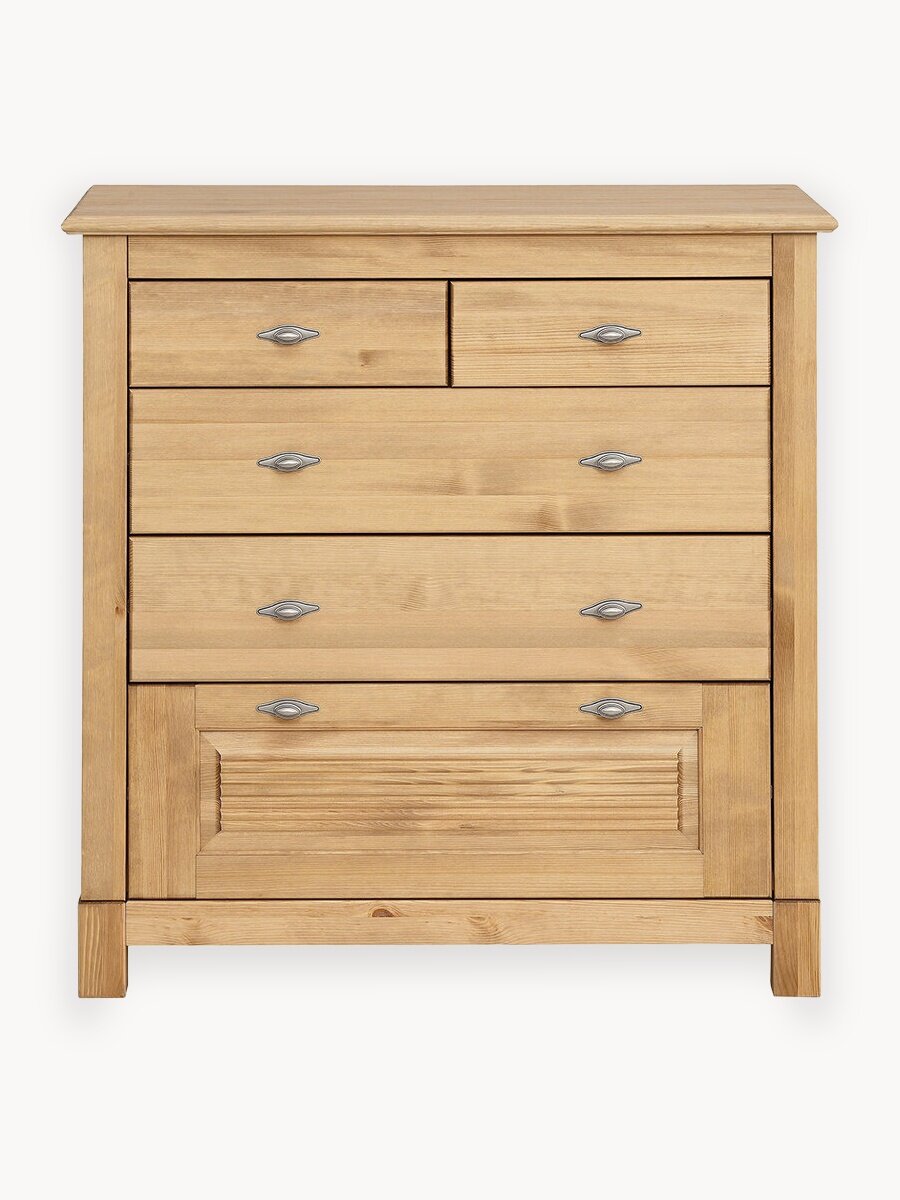 Комод ММЦ Спальня Рауна 221 (бейц масло), из массива сосны, 97 х 48 х 98 см