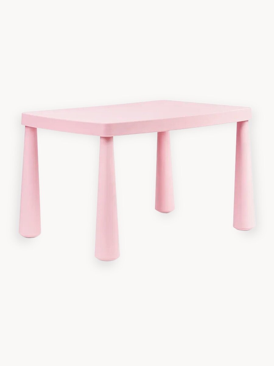 Детский стол BABYROX "MINI", скандинавский дизайн, нежно-розовый, экологичный пластик