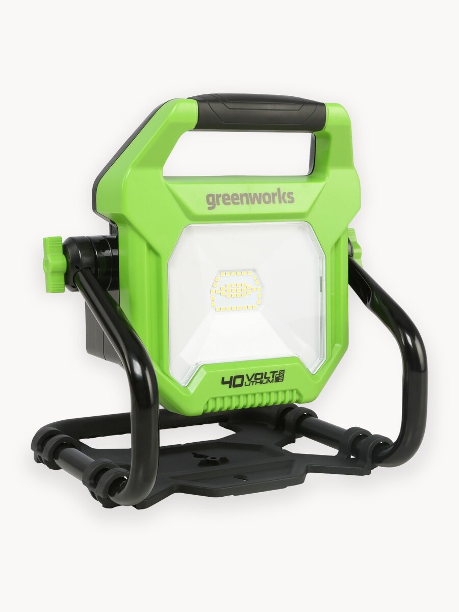 Прожектор LED Greenworks с гибридным питанием, 40V / 220V, без АКБ и ЗУ