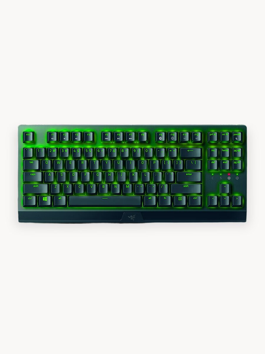 Игровая механическая клавиатура Razer BlackWidow X Tournament Edition, проводная клавиатура, 87 клавиш, черный/зеленый