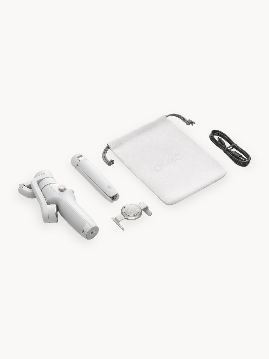 Электрический стабилизатор DJI Osmo Mobile 6 Platinum Gray, для фото/видеокамер, 3 оси