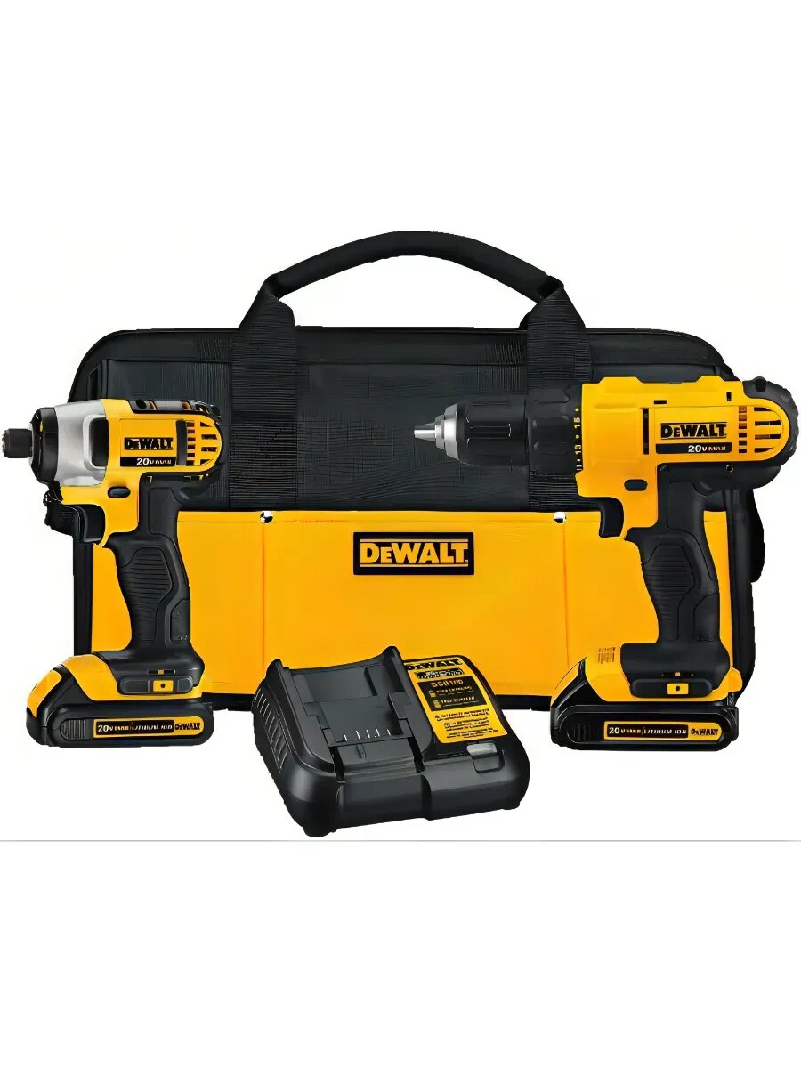 Набор инструмента Dewalt DCK240C2, 2800 об/мин, АКБ 1.5 Ач.