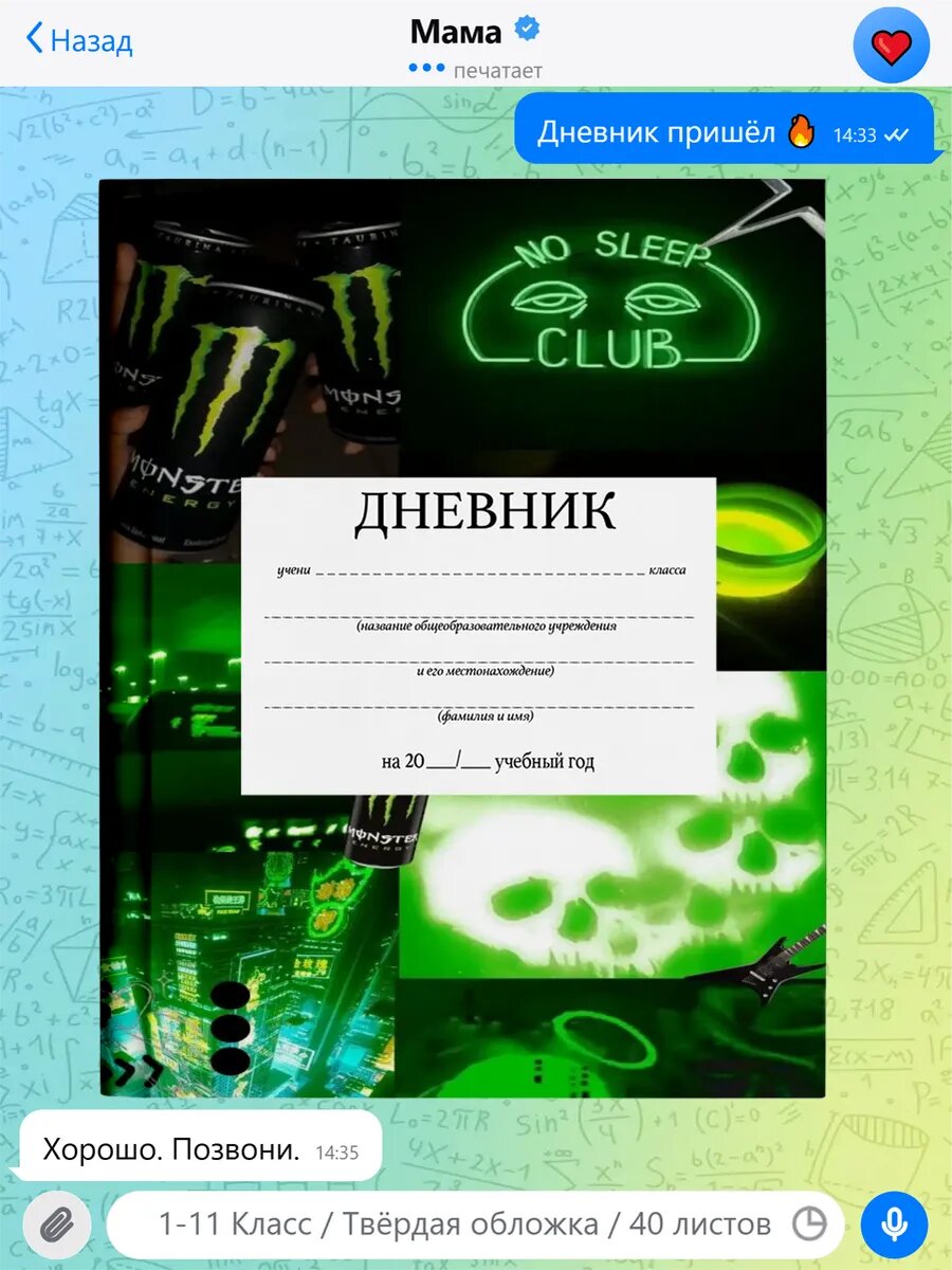 Школьный дневник с принтом y2k pinterest