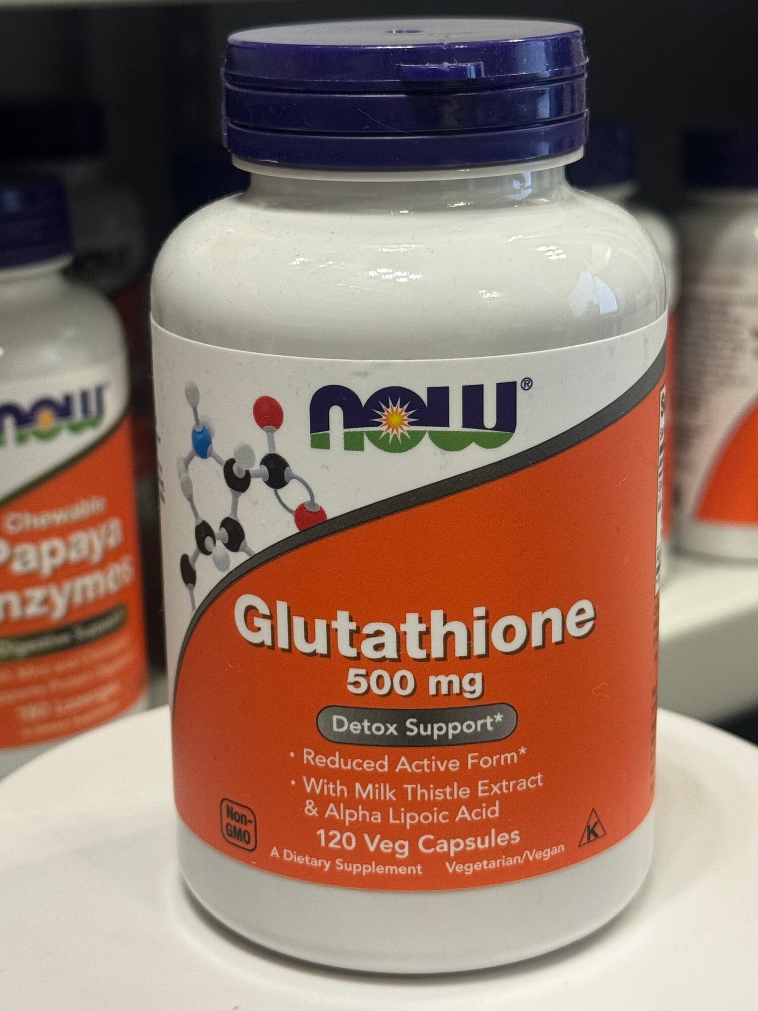 NOW Glutathione 500 mg - Глутатион 500 мг, 120 капсул