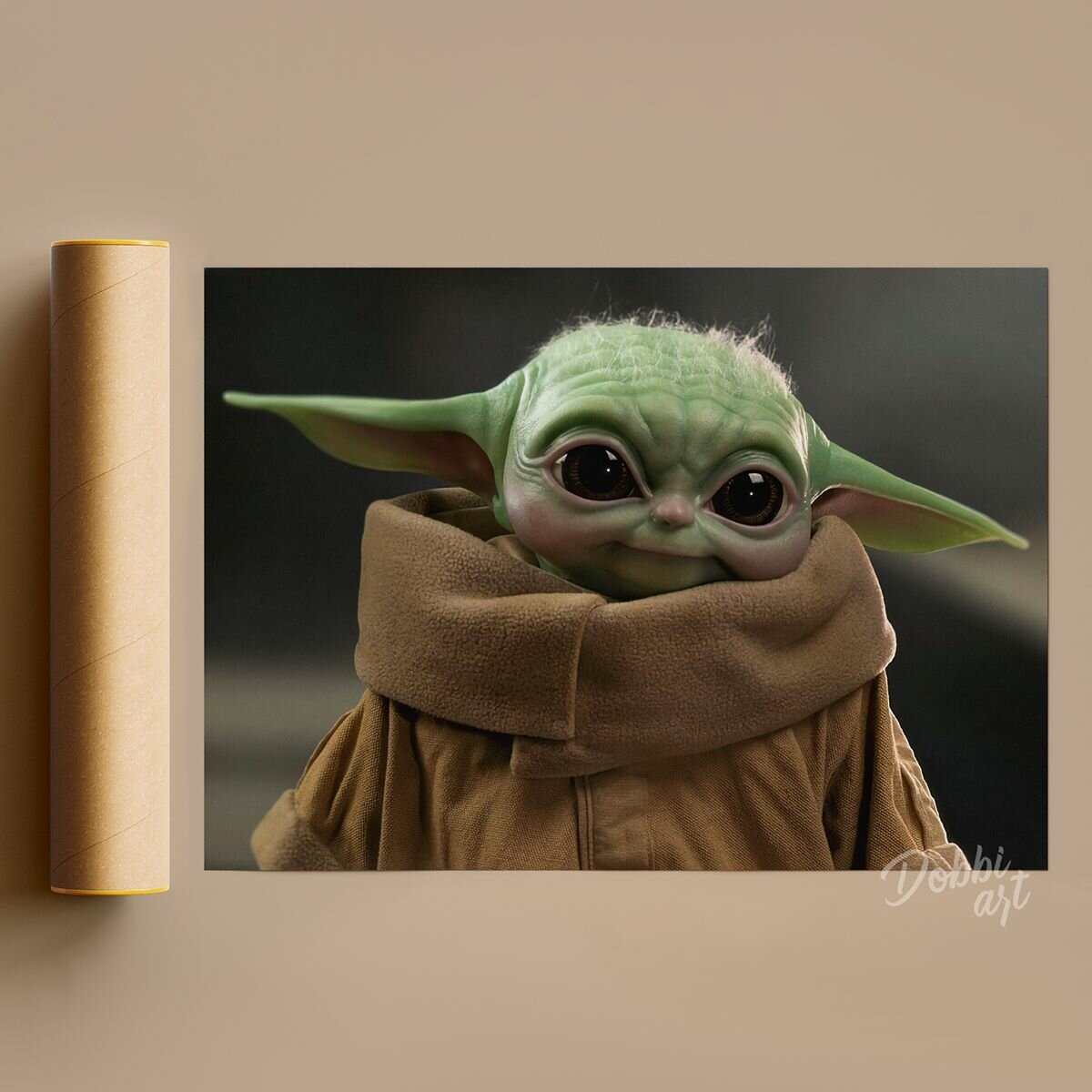 Постер Мандалорец 60х80 см без рамы/ Малыш Йода, Грогу/ Сериал Мандалорец, "Star Wars" Звездные Воины/ Постер для дома, интерьера, декор на стену/ Плакат интерьерный