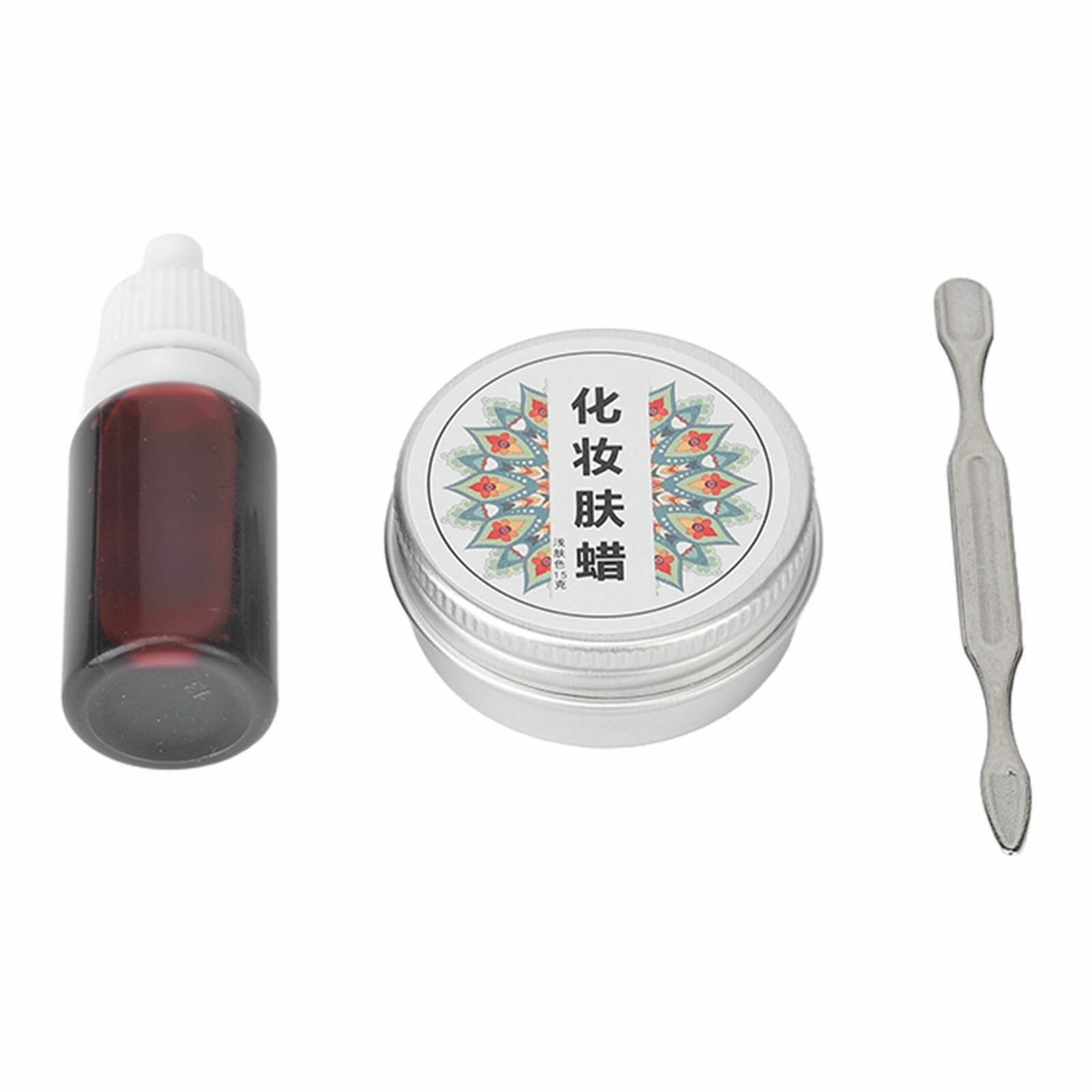 Набор для грима: воск 15г, искусственная кровь 10мл, шпатель