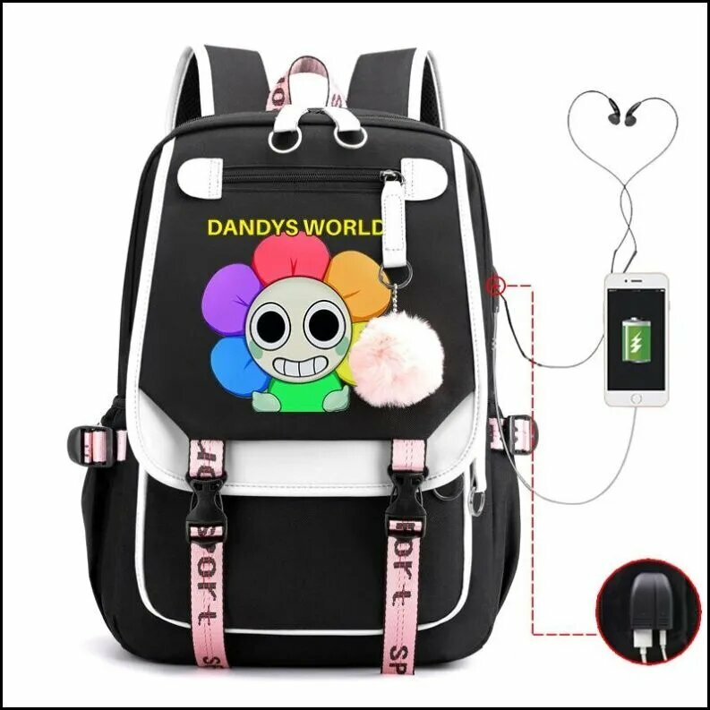 Рюкзак школьный "Мир Денди", для девочек и мальчиков, 40x45x5 см