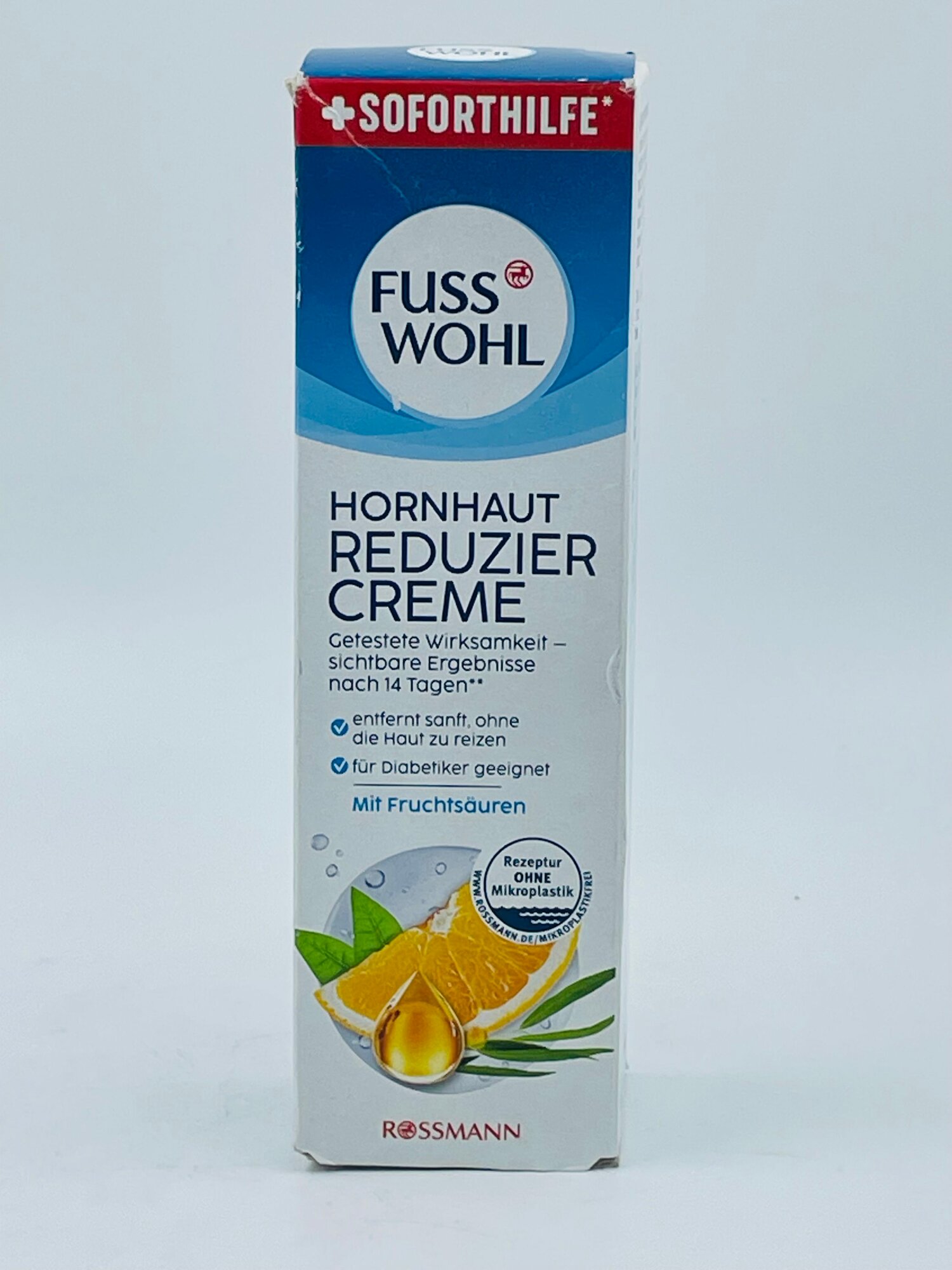 Fusswohl Крем для уменьшения мозолей с фруктовыми кислотами и маслом жожоба, 75 мл (Германия)