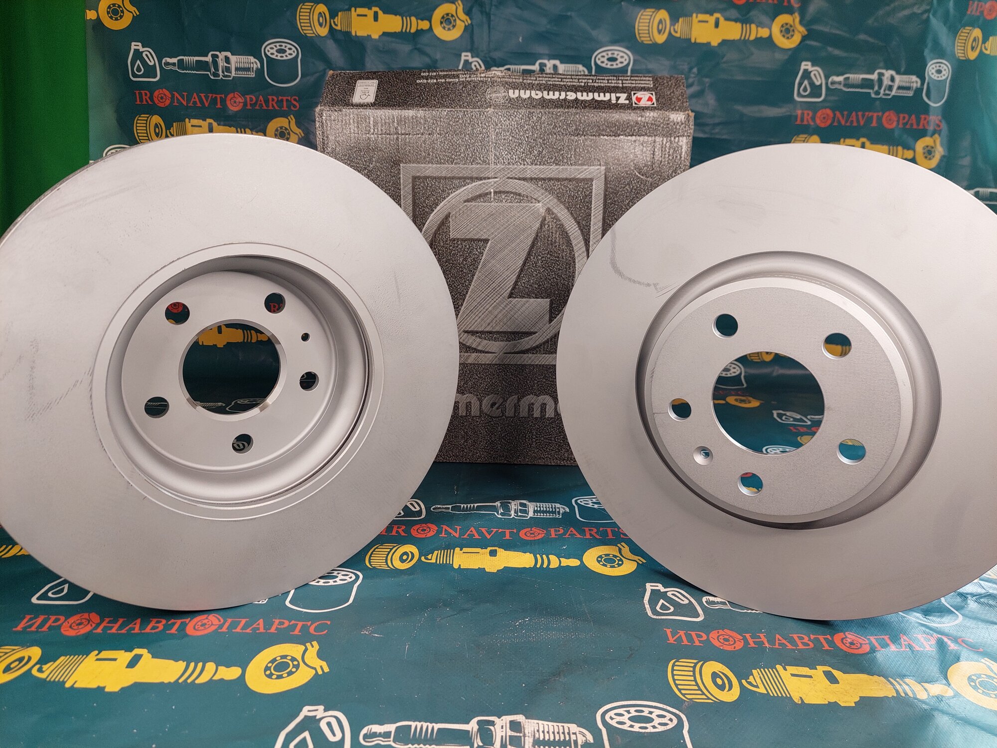 Комплект тормозных дисков (2 шт) Передних ZIMMERMANN AUDI A4 / A4 ALLROAD / A5 / A6 / A7 / Q5 Арт. 100335520