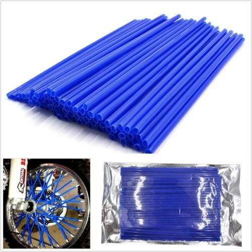 Универсальные 72шт. Накладки для спиц мотоциклетных колес Motocross, Enduro, Dirt Bike, синего цвета