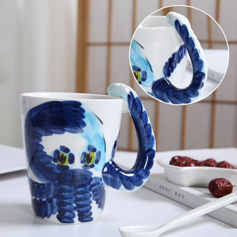 Кружка 3D "Осьминог", рельефная, 500мл, глазурованное покрытие