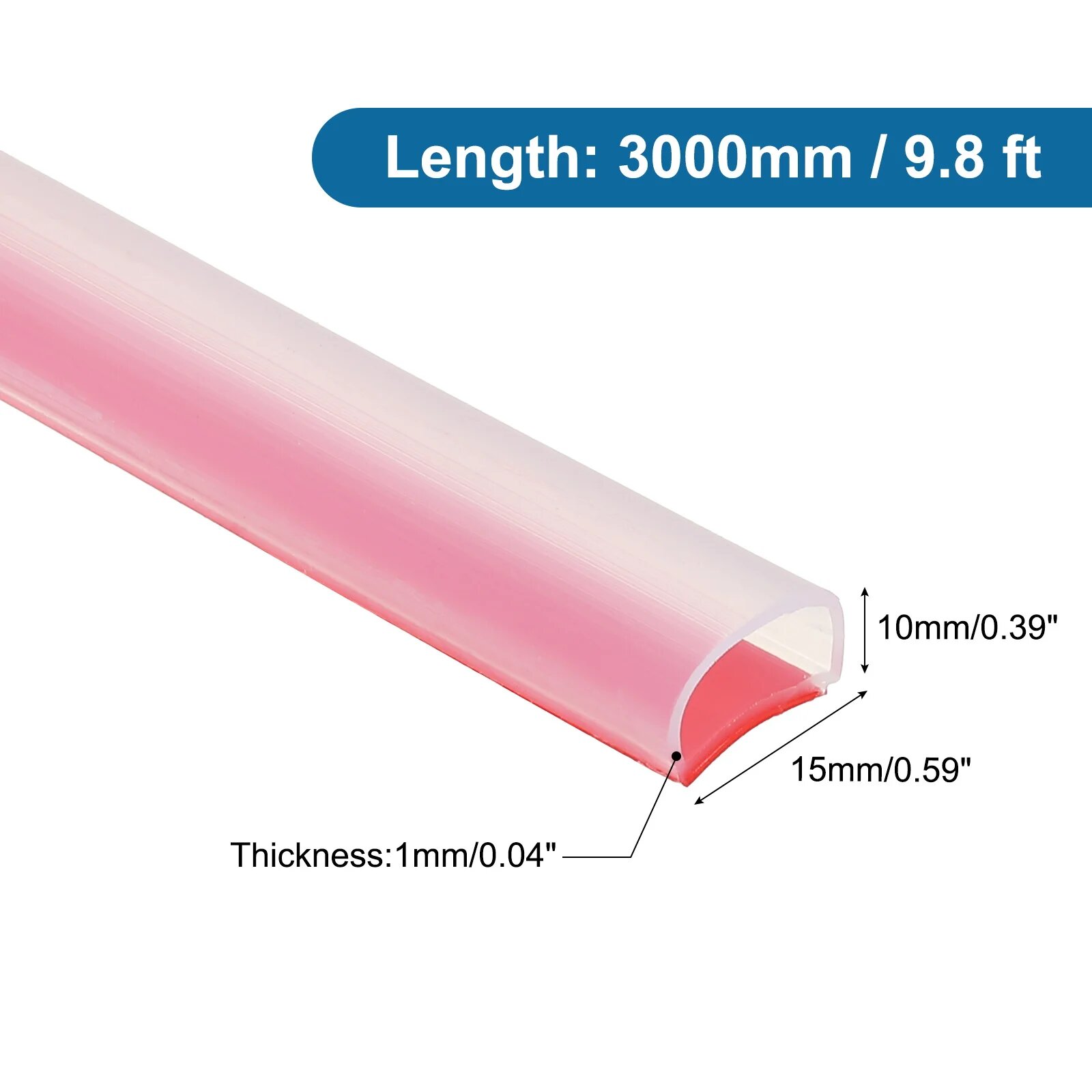UXCELL Силиконовый уплотнитель для двери 3/6 м 15x1x10mm 3Meter