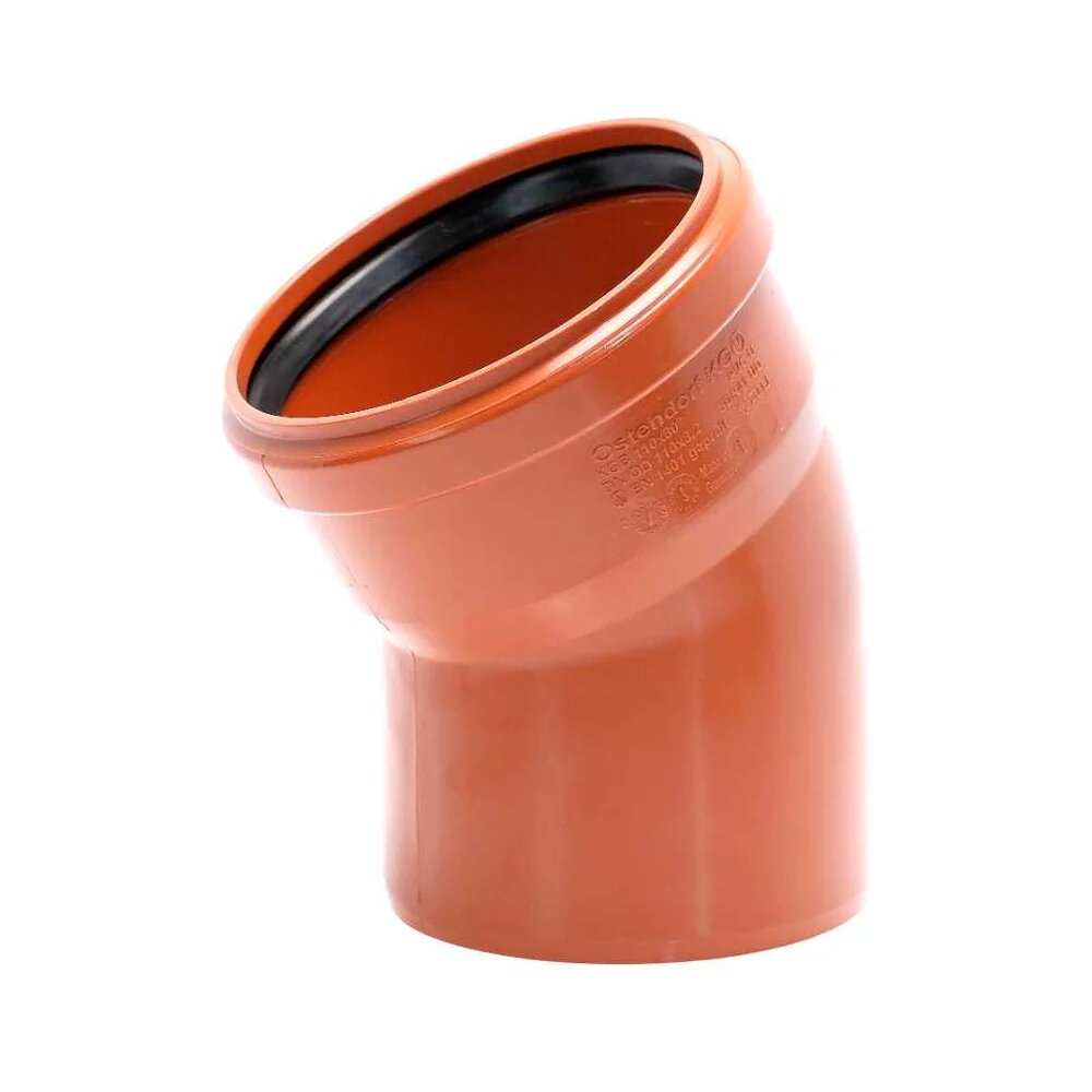 Отвод Ostendorf для наружной канализации из ПВХ, профессиональный, долговечный, устойчивый к высоким температурам