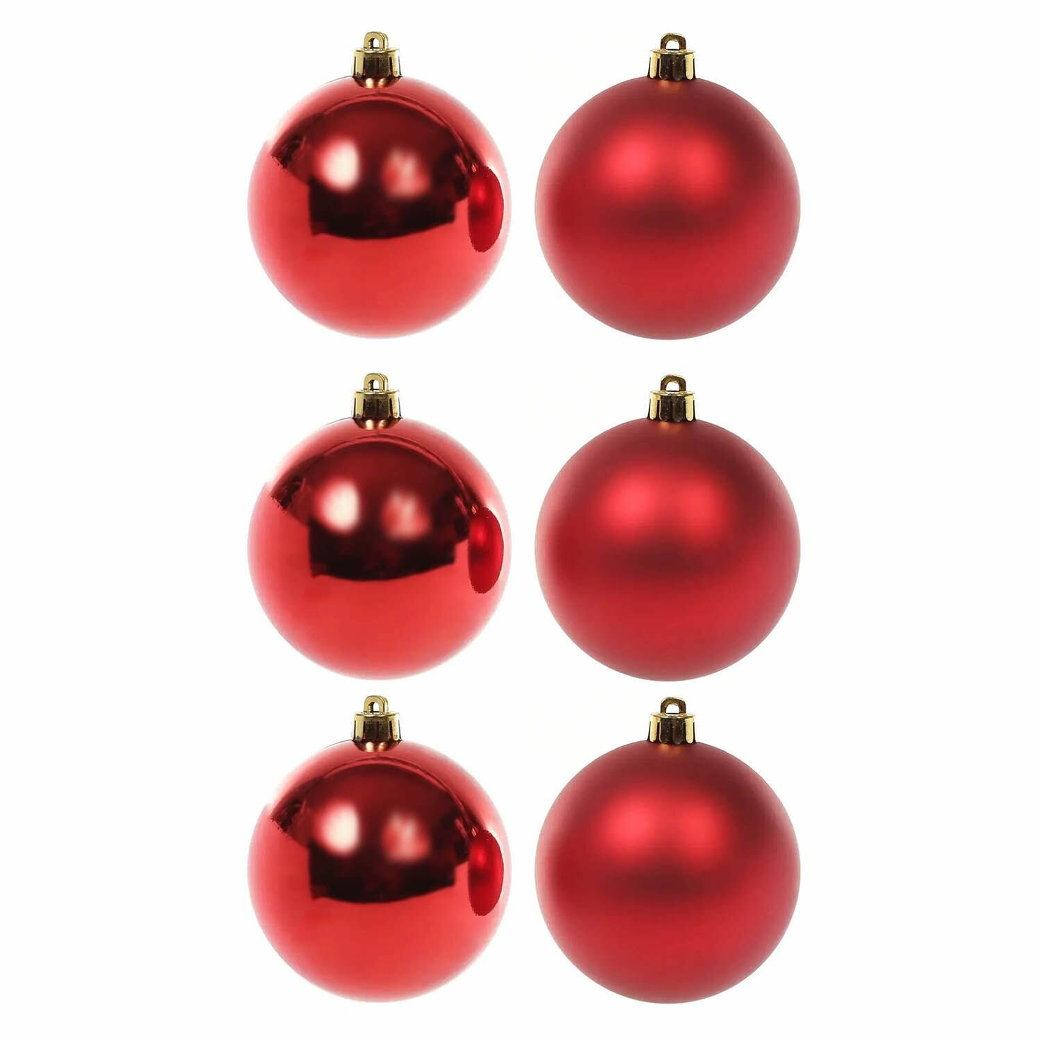 Набор шаров елочных MAGIC TIME 90778, 5см, 6шт, красный
