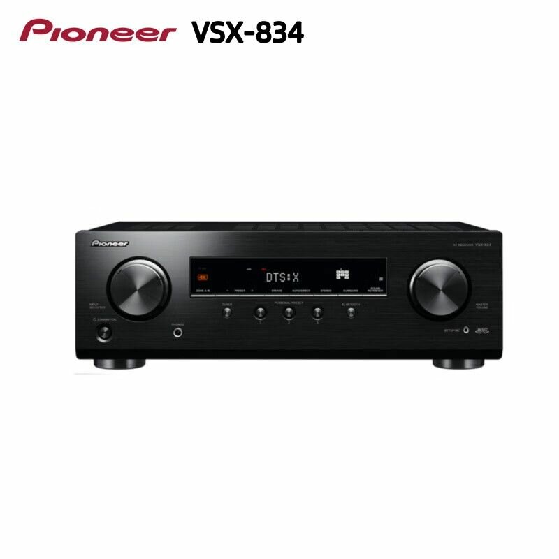 7.2-канальный AV-ресивер PIONEER VSX-834, поддерживает 4K, Dolby Atmos, DTS: X, Bluetooth, HDR, черный