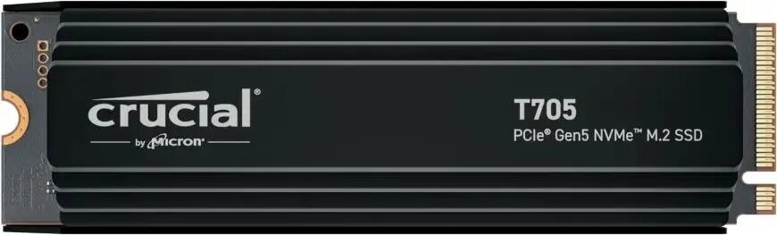 Твердотельный накопитель SSD Crucial T705 1Tb PCIe Gen5 NVMe M.2 SSD with heatsink CT1000T705SSD5