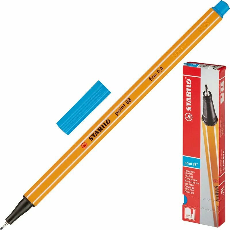 Линер Stabilo Point 88/32 голубая (толщина линии 0.4 мм ), 565739