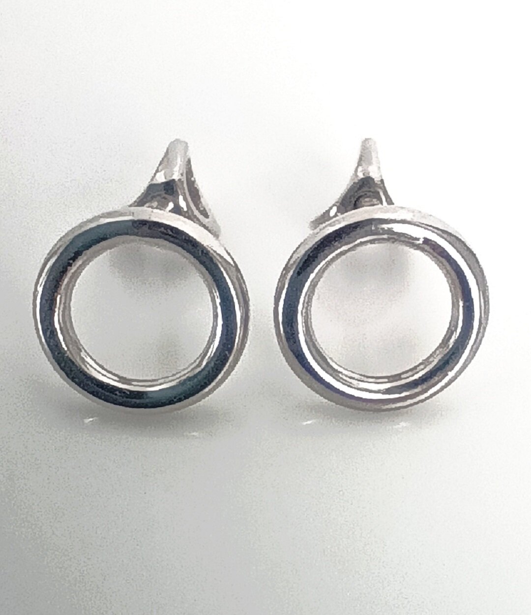 Серьги пусеты, серебро, 925 проба, родирование