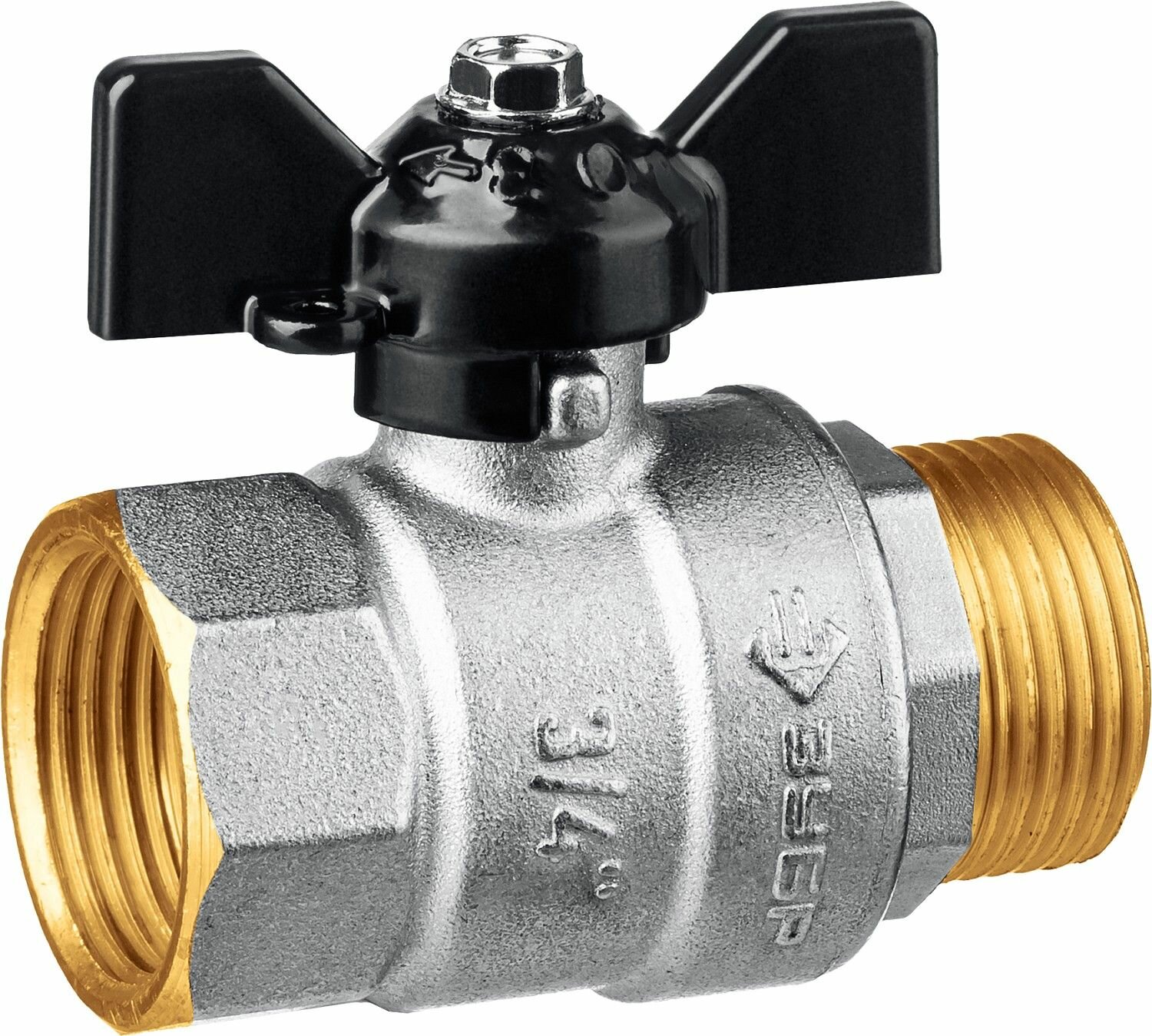 Шаровой кран ЗУБР d 3/4", ручка-бабочка 51325-3/4