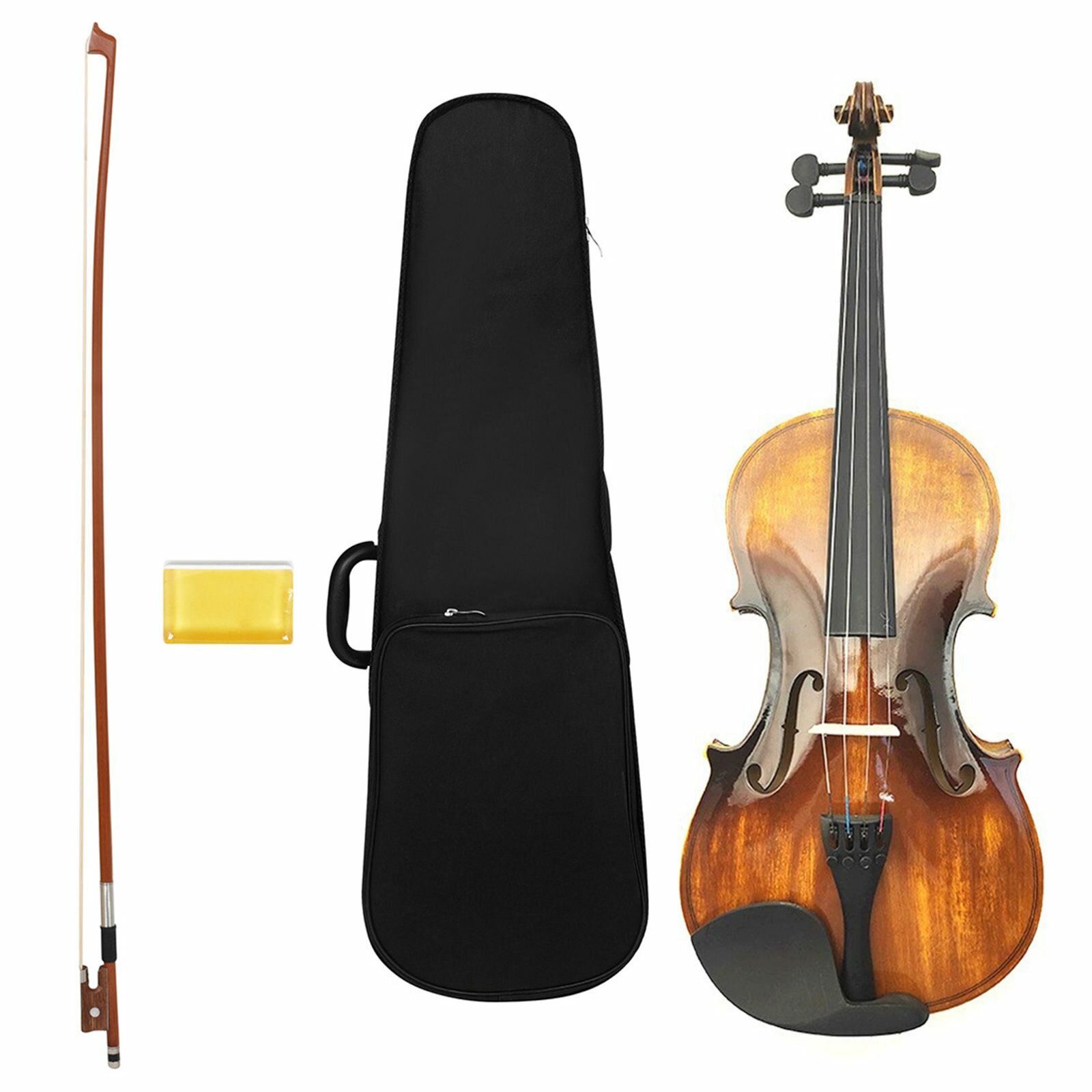 4/4 полноразмерная скрипка яркая акустика с Case & Bow