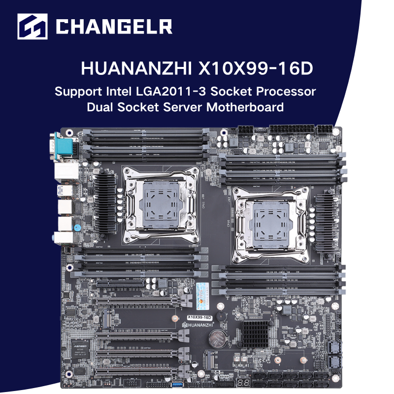 HUANANZHI X10X99-16D Двойная розетка Материнские платы, Поддержка Intel LGA2011-3 серии серверных процессоров