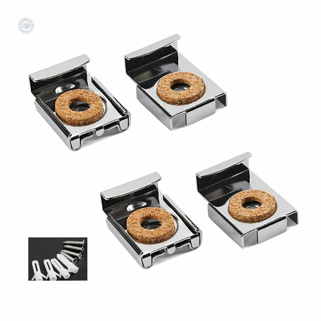 Крепление для зеркала на стену, регулируемые зеркальные зажимы из хромированной пружины, комплект 4 шт, подходит для стекла, акрила, металла, ванная, туалет