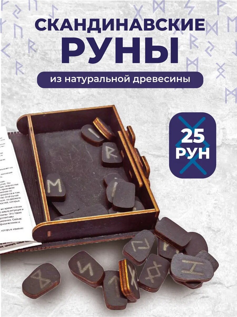 Скандинавские Руны, черные, орнамент