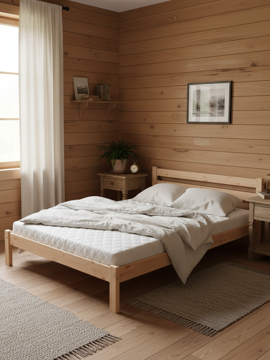 Кровать Стандарт 1200 х 2000 сосна, без покраски