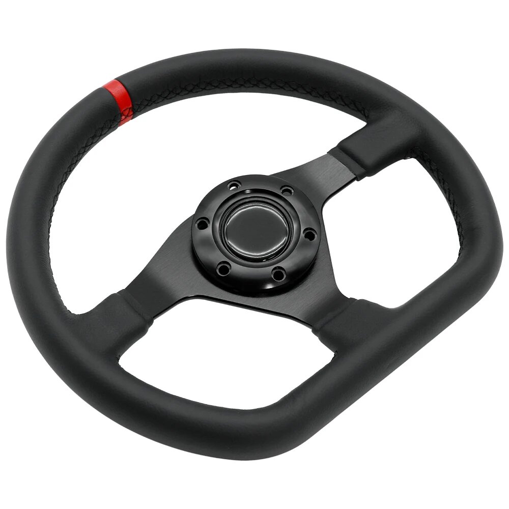 12,6-дюймовый/320-мм D-стиль, гоночный спортивный руль из натуральной кожи