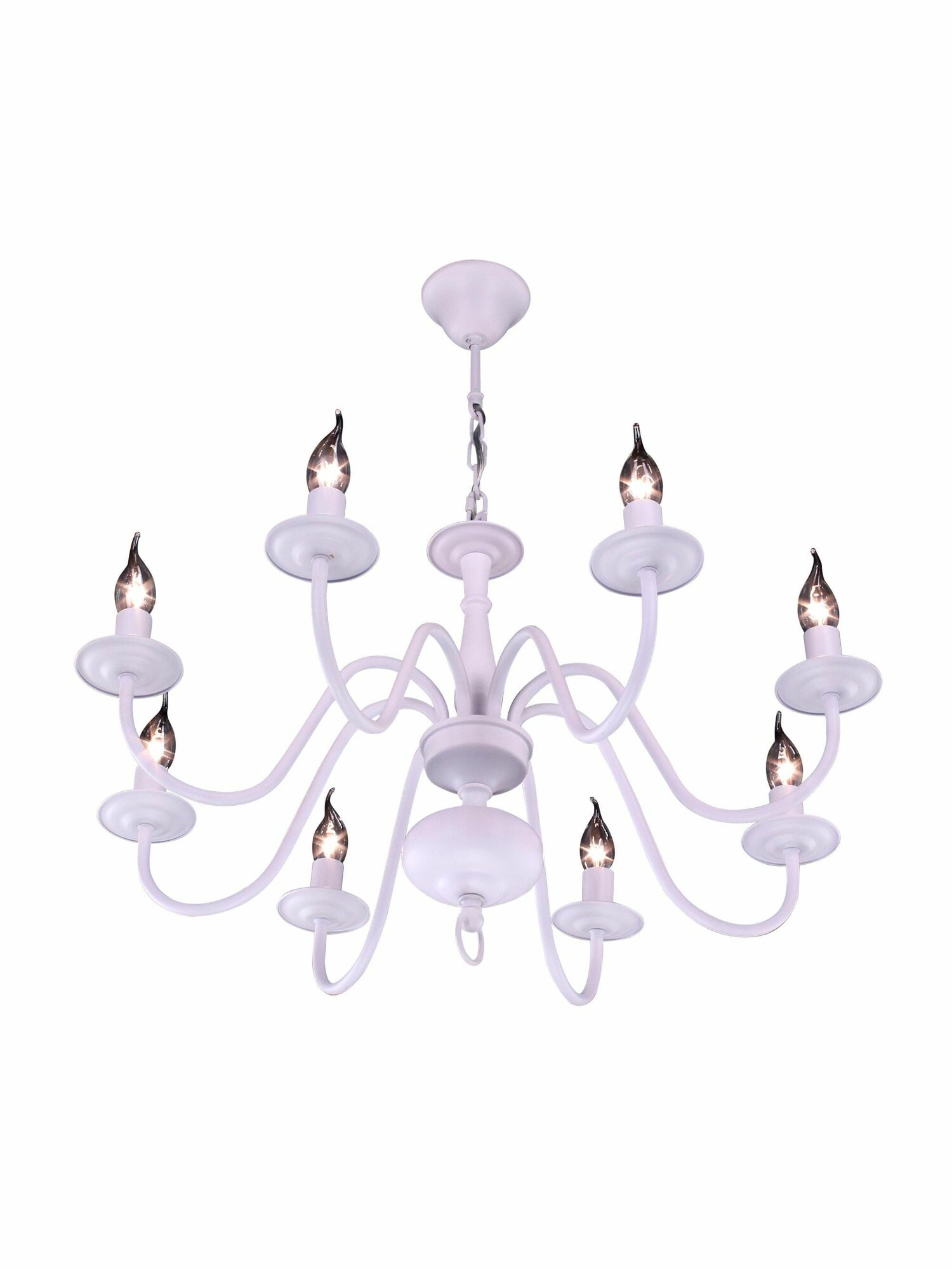 Подвесная люстра Citilux Бонна CL426180, 8 рожков, белый перламутр, E14, классический стиль