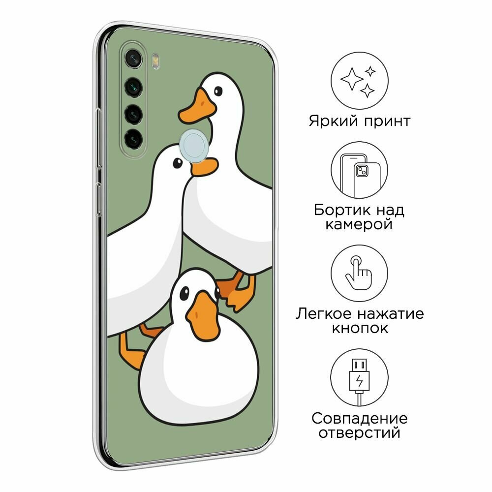 Чехол на Xiaomi Redmi Note 8T / Сяоми Редми Нот 8Т с принтом "Утиное трио" — фото 1
