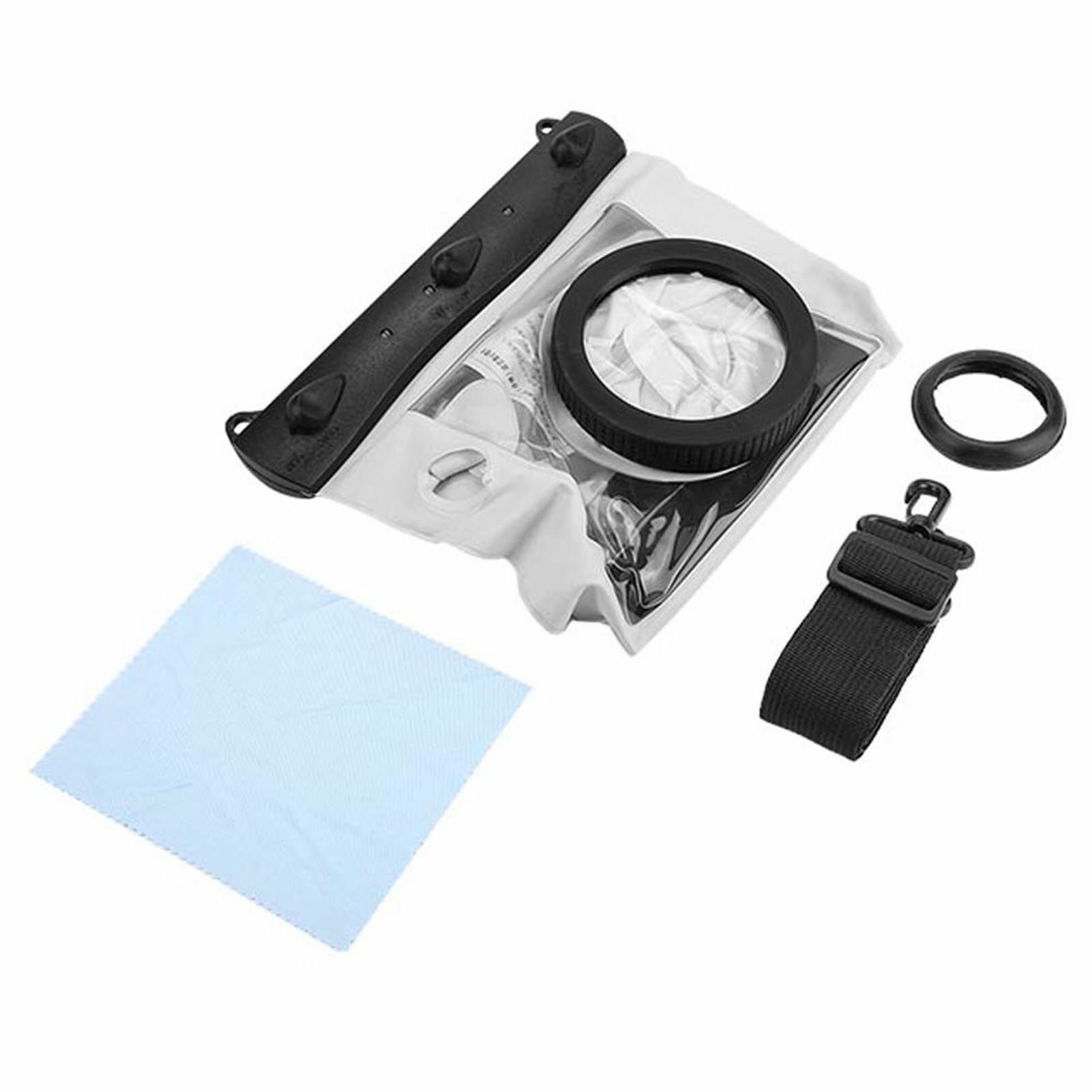 Водонепроницаемый чехол для подводного плавания 20 м для цифровых зеркальных фотокамер Nikon. Защитный белый корпус для камеры с надежной герметизацией и прочной конструкцией.