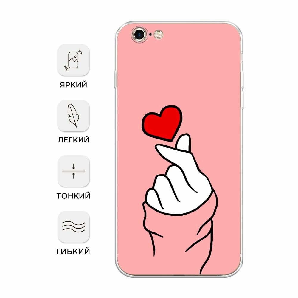 Чехол на Apple iPhone 6 Plus/6S Plus / Айфон 6 Плюс/Айфон 6С Плюс с принтом "Милое сердечко" — фото 1