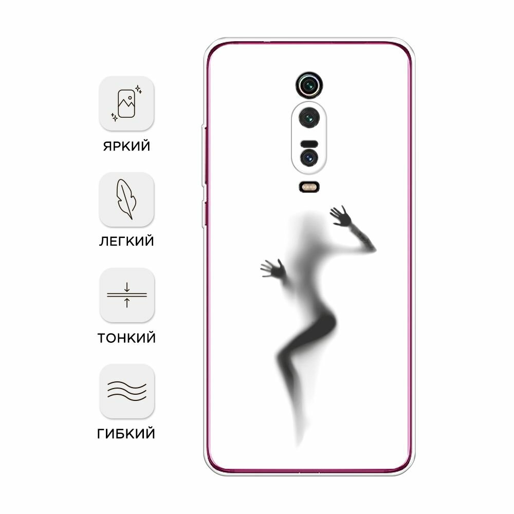 Чехол на Xiaomi Redmi K20/K20 Pro/Mi 9T/9T Pro / Сяоми Редми К20/K20 Pro/Mi 9T/9T Pro с принтом "Девушка в душе" — фото 1