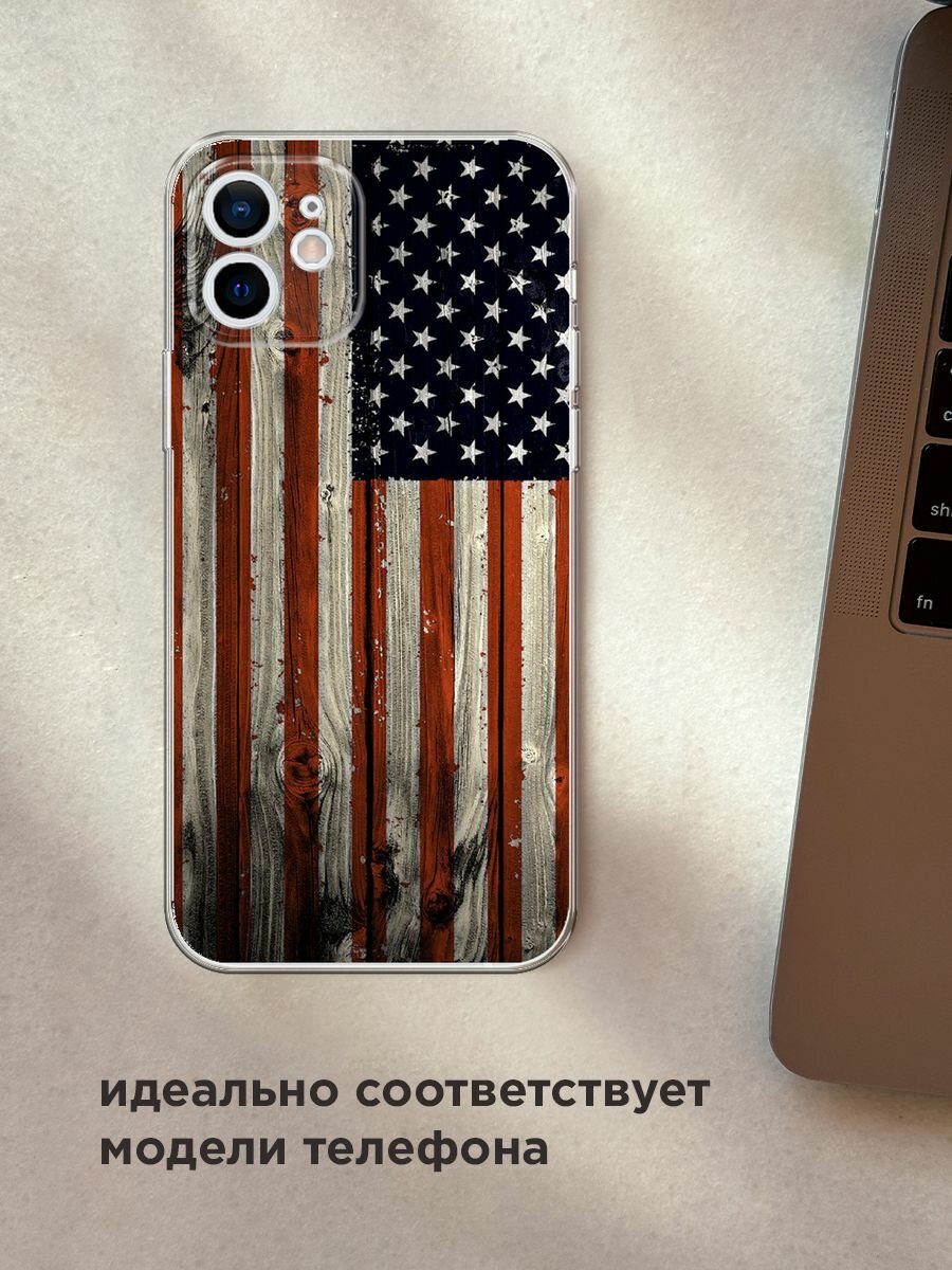 Чехол на Apple iPhone 12 mini / Айфон 12 Мини с принтом "США" — фото 1