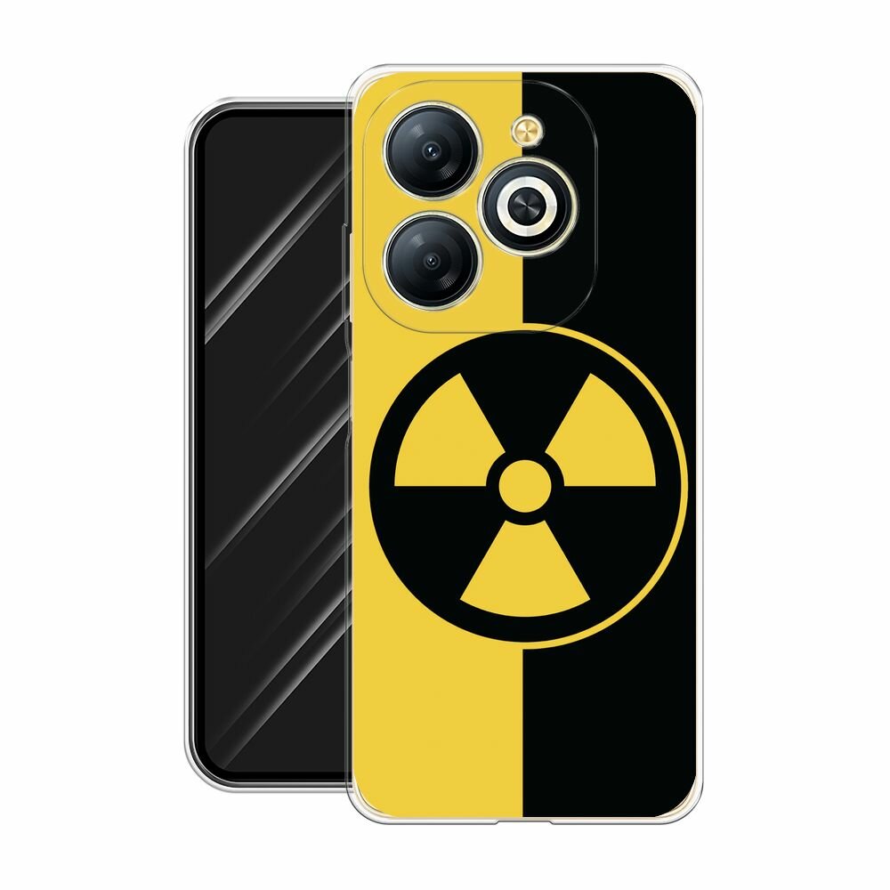 Чехол на Infinix Smart 8 Plus / Инфиникс Смарт 8 Плюс с принтом "Эмблема черно-желтая" — фото 1