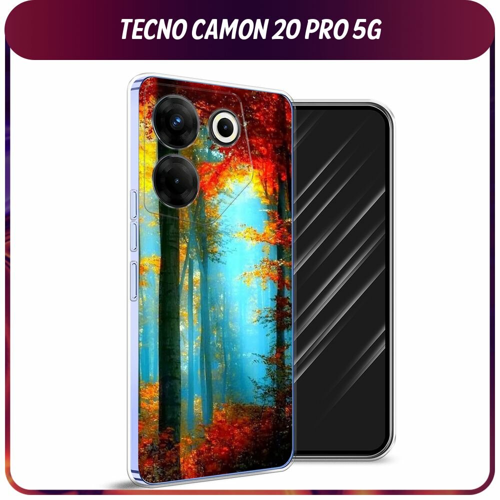 Чехол на Tecno Camon 20 Pro 5G / Текно Камон 20 Про 5G с принтом лес 1