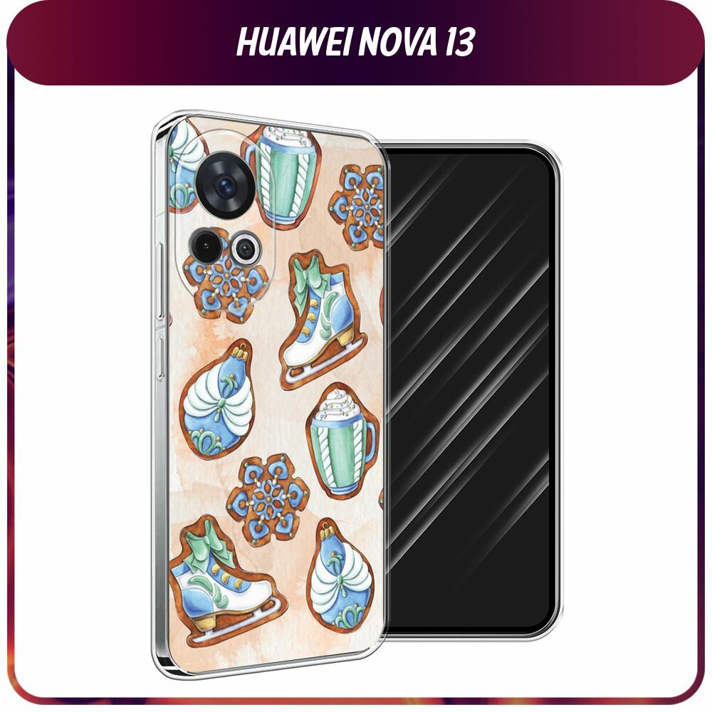 Чехол на Huawei Nova 12/Nova13 / Хуавей Нова 12/Нова 13 с принтом Зимнее печенье