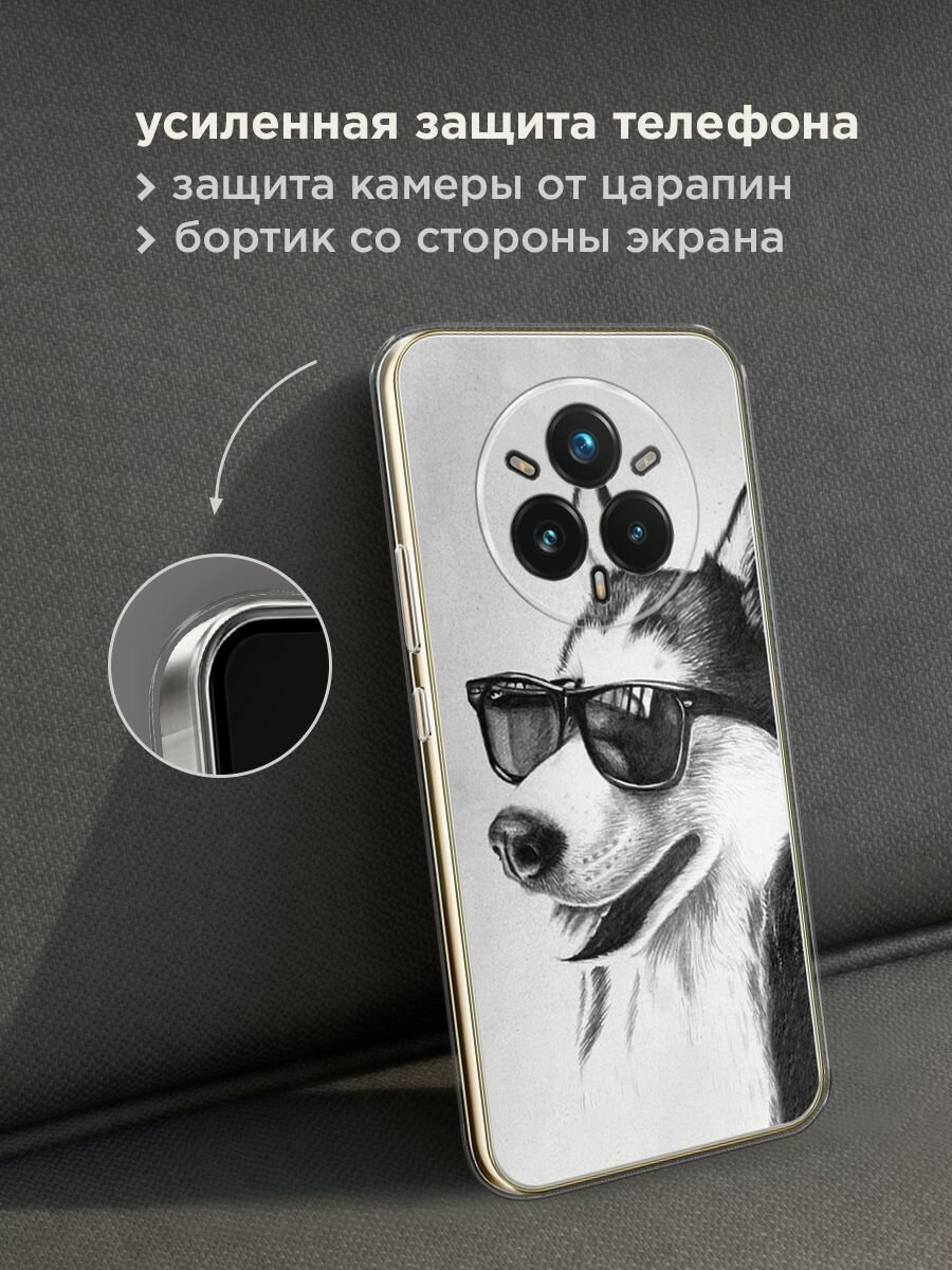 Чехол на Realme 14 Pro+ / Реалми 14 Про+ с принтом "Крутой Хаске" — фото 1