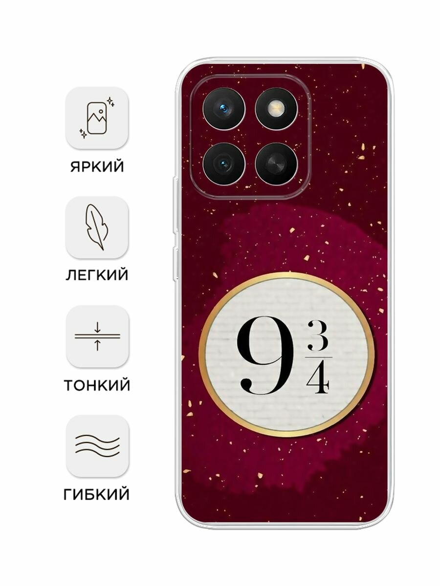 Силиконовый чехол на Honor X8c / Хонор X8c с принтом 9 и 3/4 — фото 1