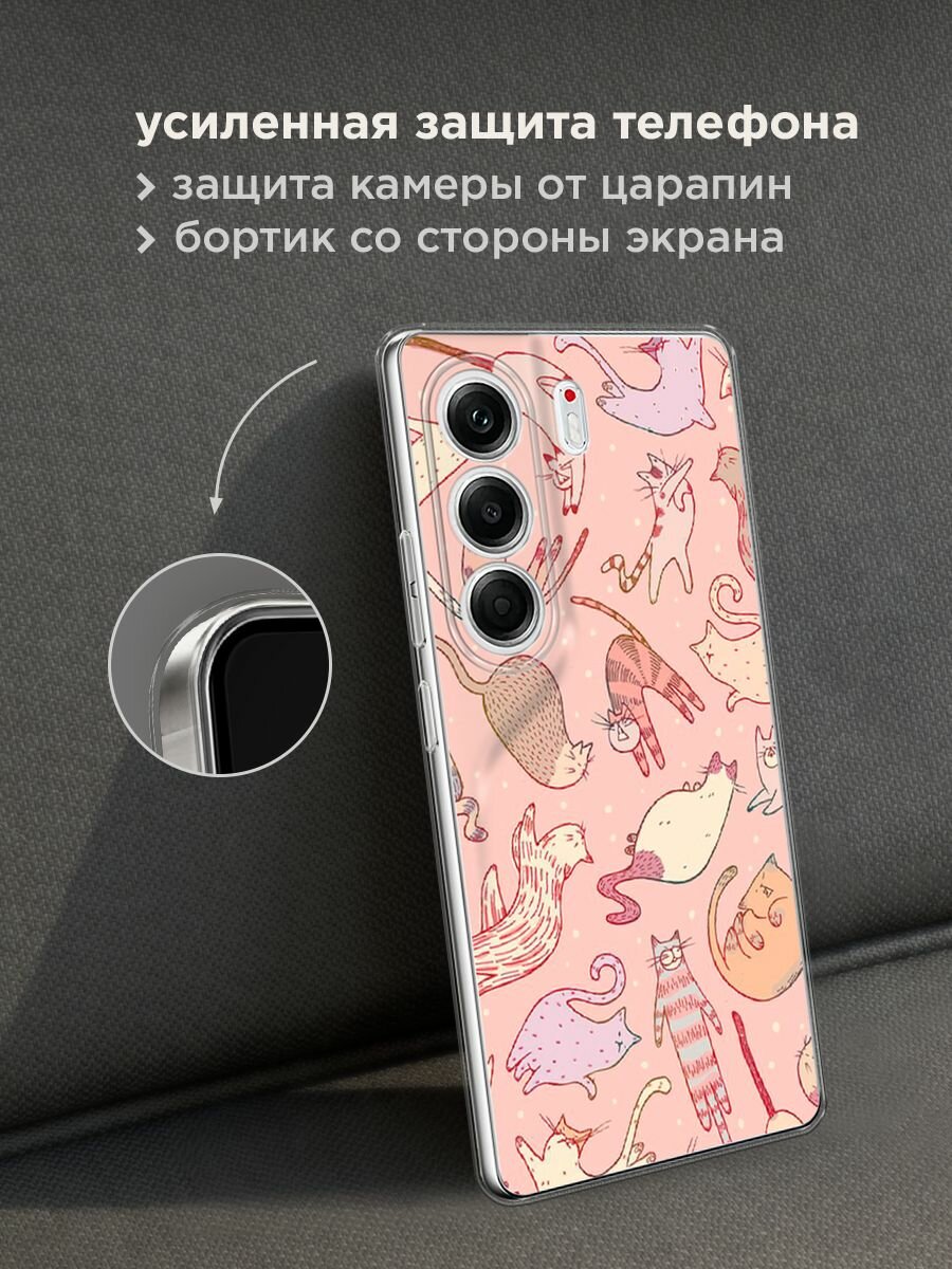 Чехол на Tecno Camon 40 Pro 5G / Текно Камон 40 Про 5G с принтом "Розовое счастье" — фото 1