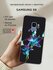 Чехол на Samsung Galaxy S9 / Самсунг Галакси С9 с принтом "Синий цветок на черно...